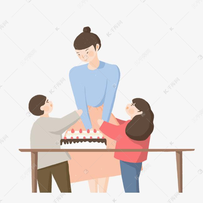 卡通温馨亲子主题卡通素材图片免费下载-千库网