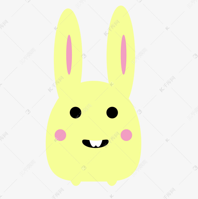 黄色兔子头 素材图片免费下载-千库网