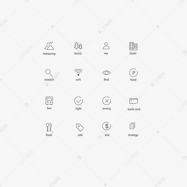 简约线条断点icon素材图片免费下载-千库网