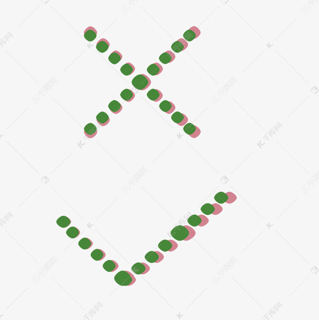 对号错号手绘水彩小装饰素材图片免费下载-千库网