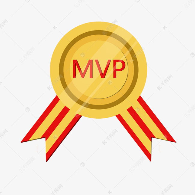 手绘创意金色MVP奖牌素材图片免费下载-千库网
