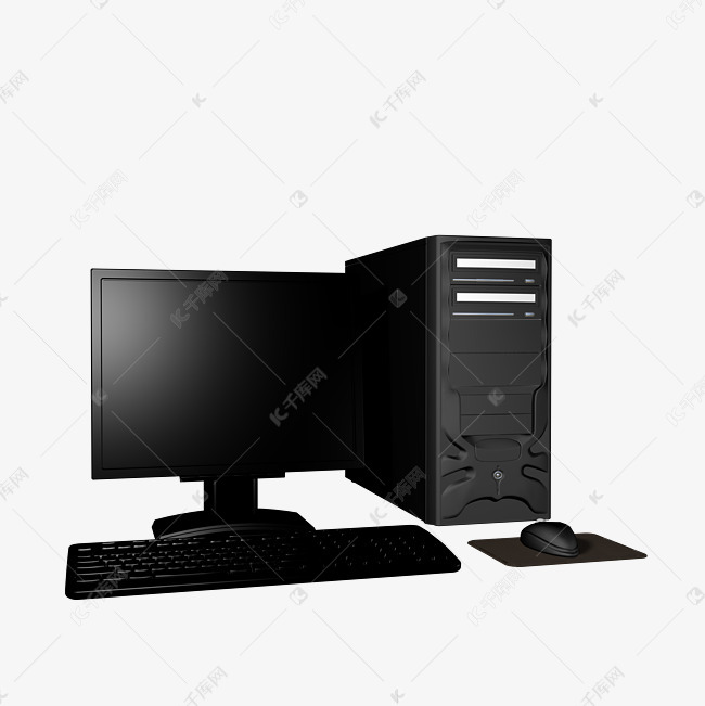 台式电脑主机显示器素材图片免费下载-千库网