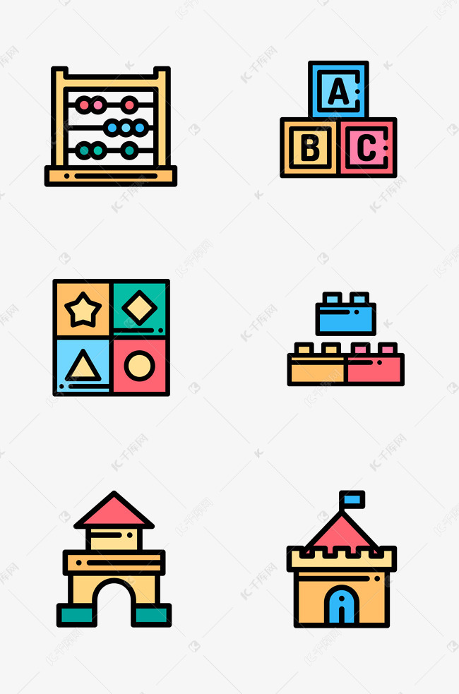 儿童孩子玩具积木相关图标素材图片免费下载-千库网