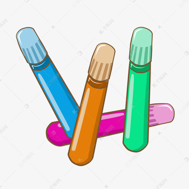 手绘彩色画笔素材图片免费下载-千库网