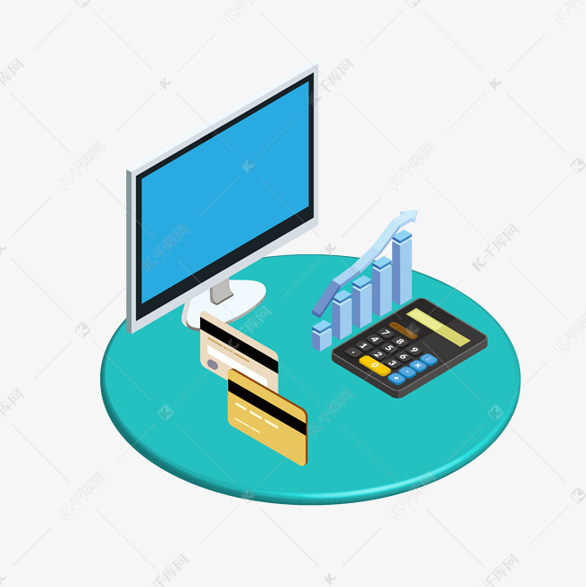 2.5D立体网上银行素材图片免费下载-千库网