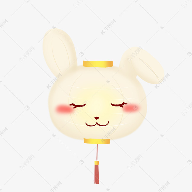 可爱小兔子灯笼图案素材图片免费下载-千库网