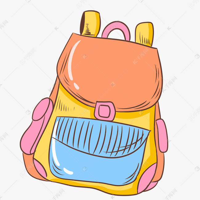 黄色学生书包素材图片免费下载-千库网