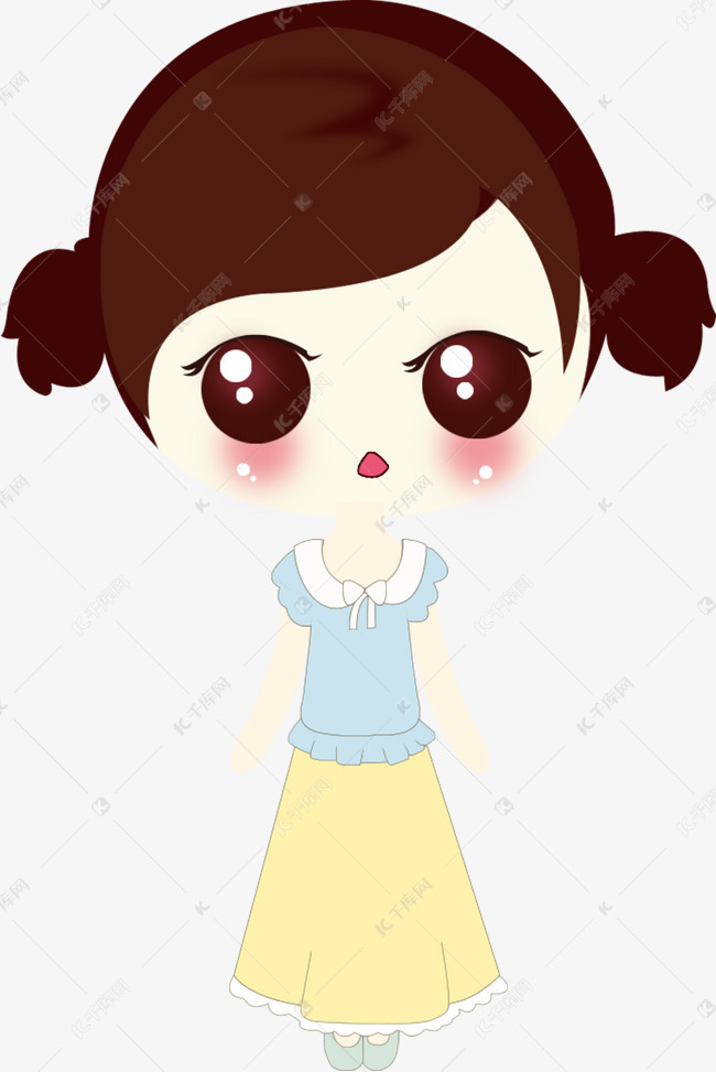 卡通小女孩漫画素材图片免费下载-千库网