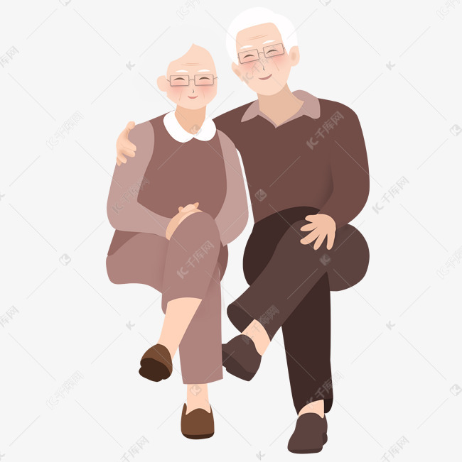 卡通老年人免抠图素材图片免费下载-千库网