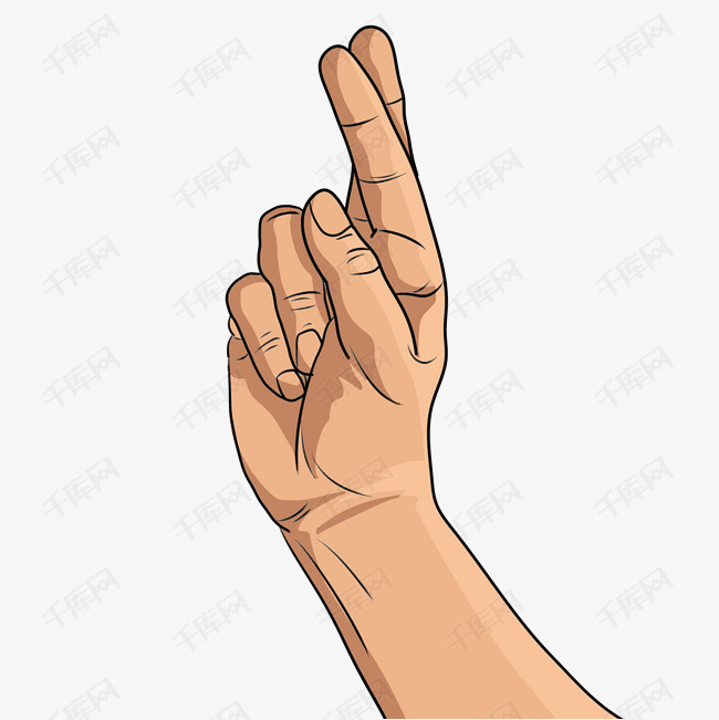 卡通手部动作插画素材图片免费下载-千库网