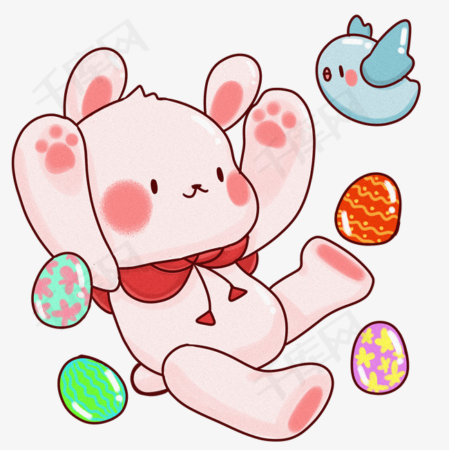 粉色的兔子 素材图片免费下载-千库网