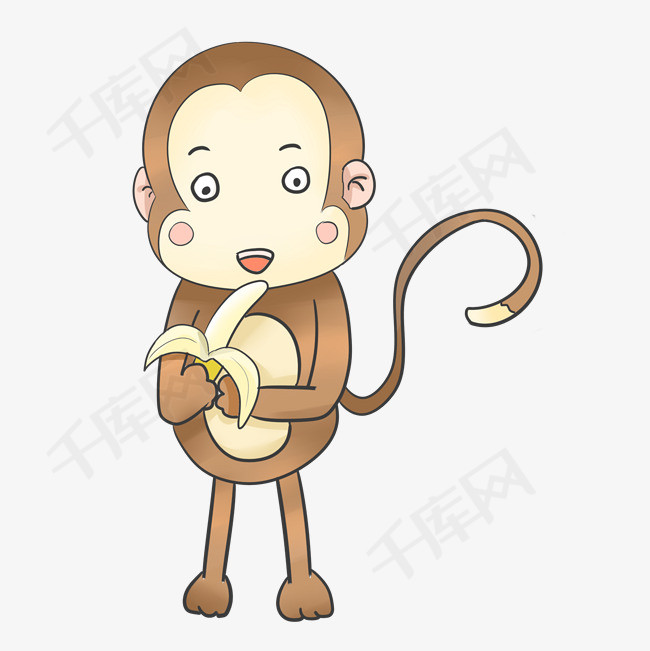 吃香蕉猴子素材图片免费下载-千库网