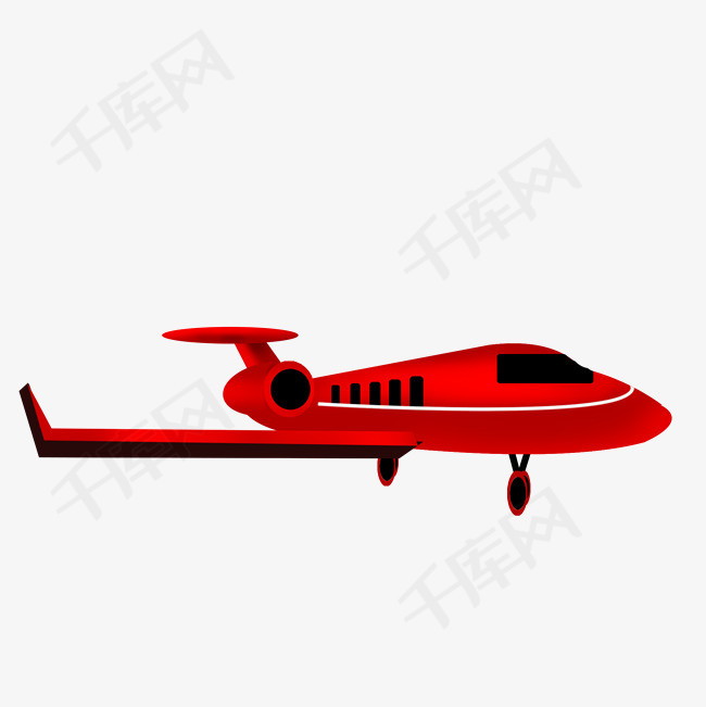红色飞机 素材图片免费下载-千库网
