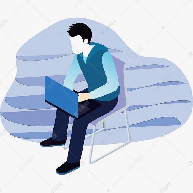 正在使用电脑的人素材图片免费下载-千库网