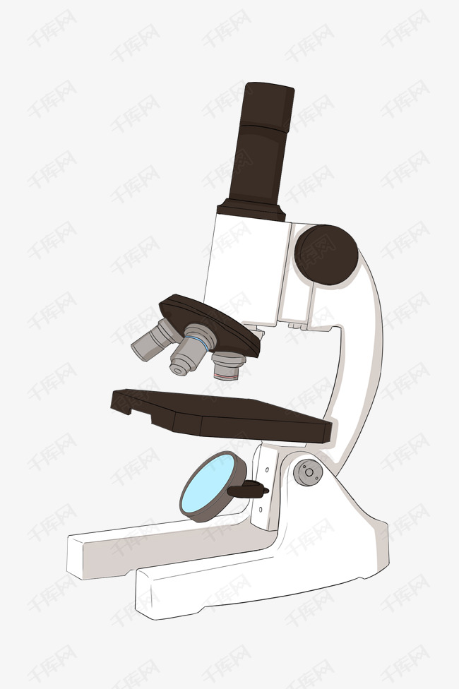 卡通显微镜医疗插图素材图片免费下载-千库网