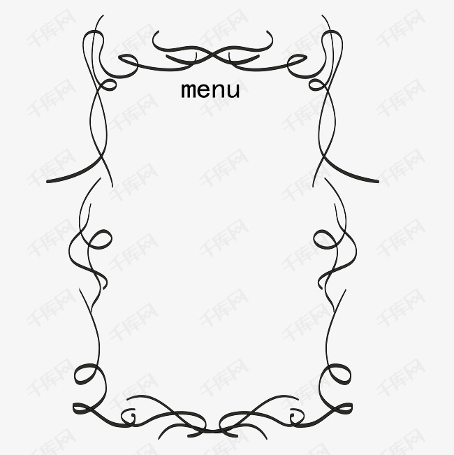菜单边框装饰素材图片免费下载-千库网