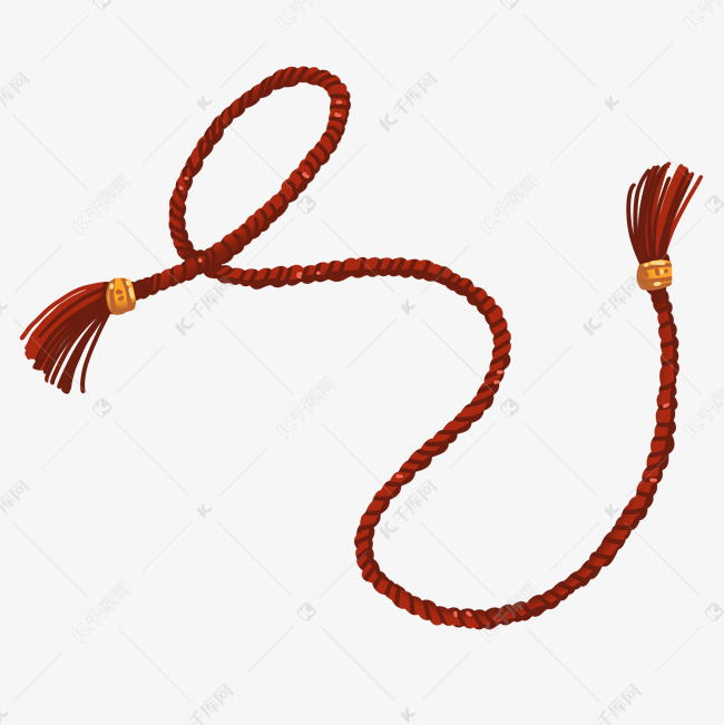 红色绳子装饰素材图片免费下载-千库网
