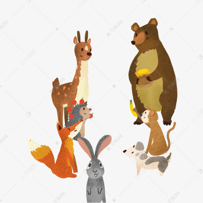 可爱的动物免抠图素材图片免费下载-千库网