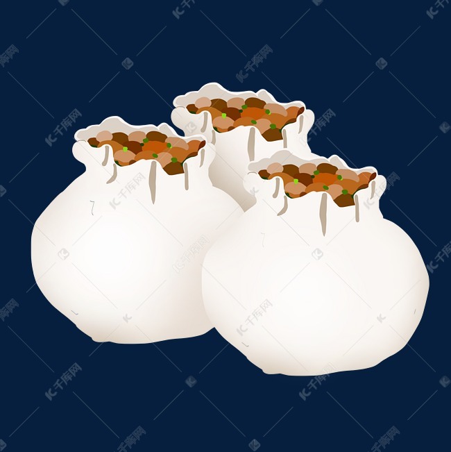 美味烧麦食物插画素材图片免费下载-千库网