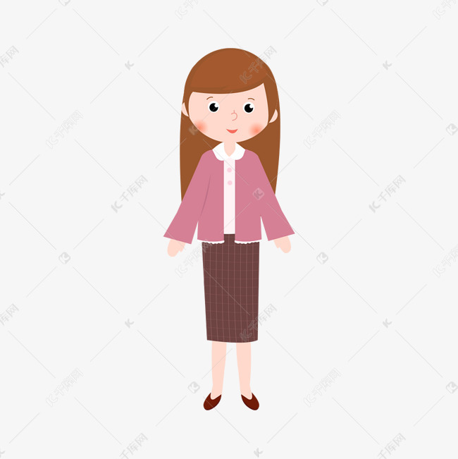 卡通小人人物女人素材图片免费下载-千库网
