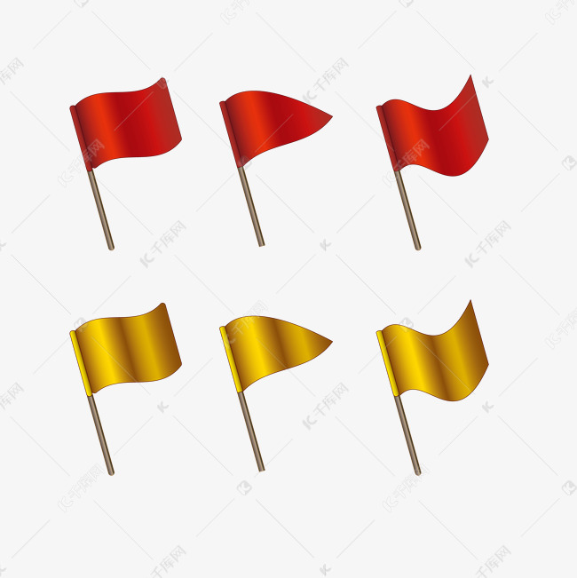 矢量小红旗素材图片免费下载-千库网