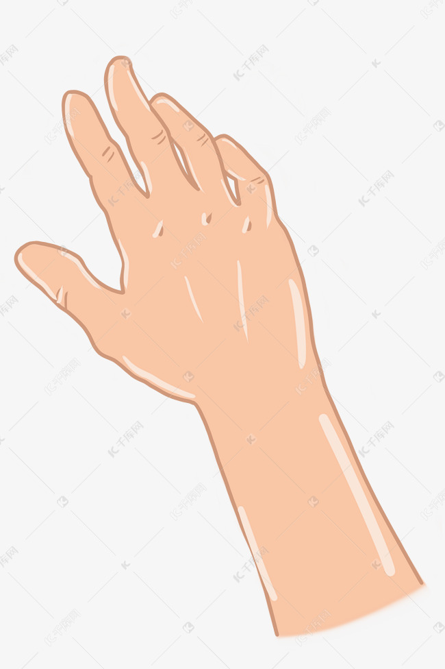 伸出手掌的卡通手势素材图片免费下载-千库网
