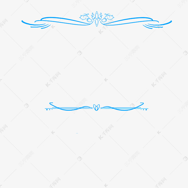 创意蓝色花边边框素材图片免费下载-千库网