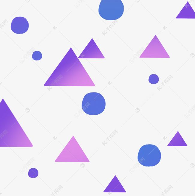 渐变三角形圆形素材图片免费下载-千库网