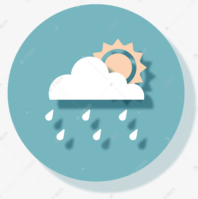 小雨天气图标设计素材图片免费下载-千库网