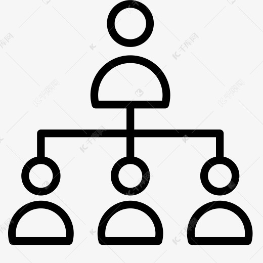 黑色创意组织架构元素素材图片免费下载-千库网