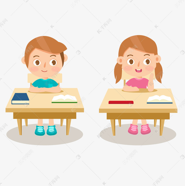 矢量上课的小学生素材图片免费下载-千库网