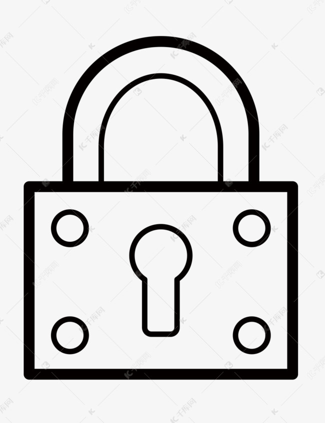 安全锁设计卡通图标素材图片免费下载-千库网