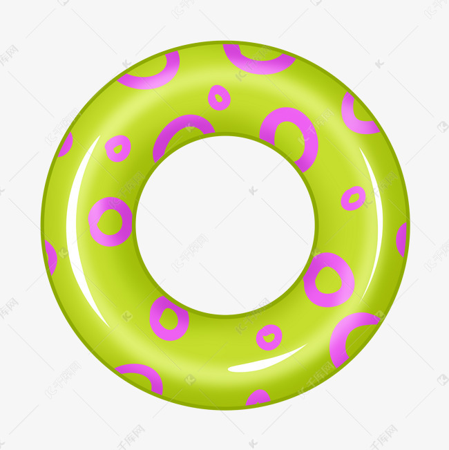 夏季游泳圈卡通插画素材图片免费下载-千库网