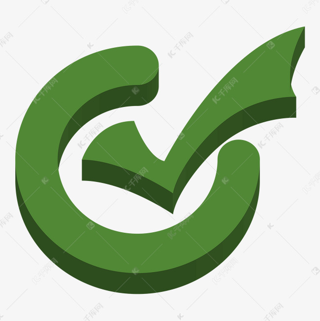 绿色拉丝PNG打钩图标素材图片免费下载-千库网