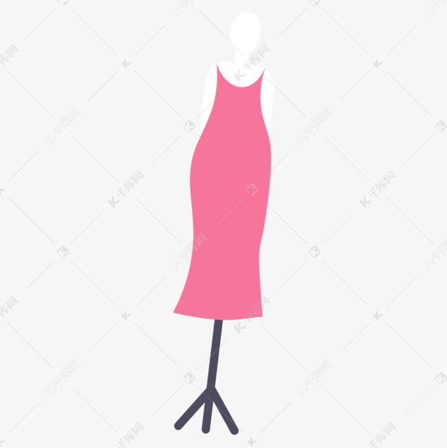 粉红连衣裙素材图片免费下载-千库网