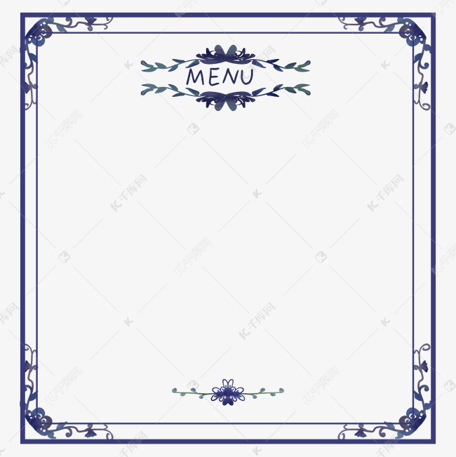 矢量菜单装饰花边素材图片免费下载-千库网