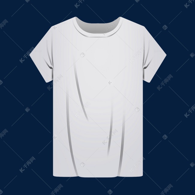 卡通白色T恤衫素材图片免费下载-千库网
