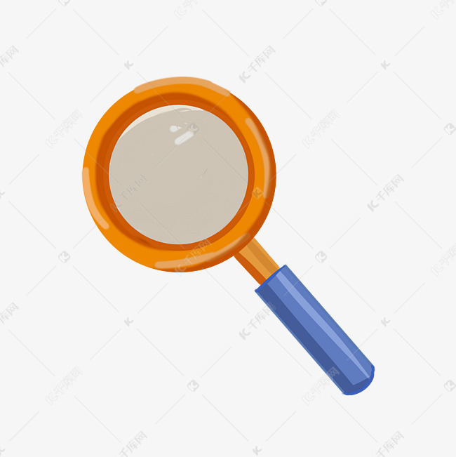 橙色化学放大镜素材图片免费下载-千库网