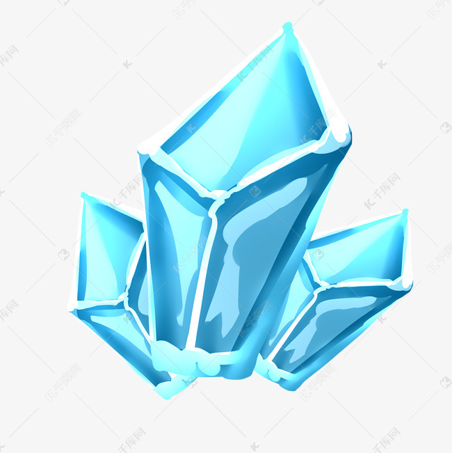 蓝色不规则冰块素材图片免费下载-千库网