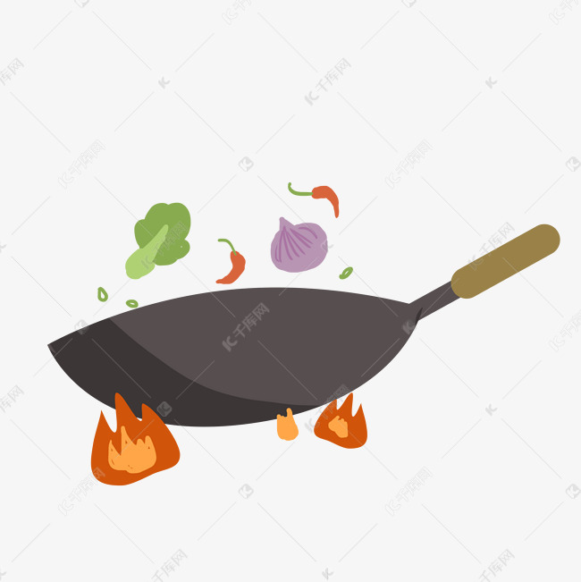 家务做饭炒菜卡通素材图片免费下载-千库网