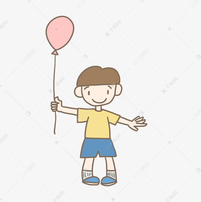 儿童节拿气球的小孩PNG素材图片免费下载-千库网