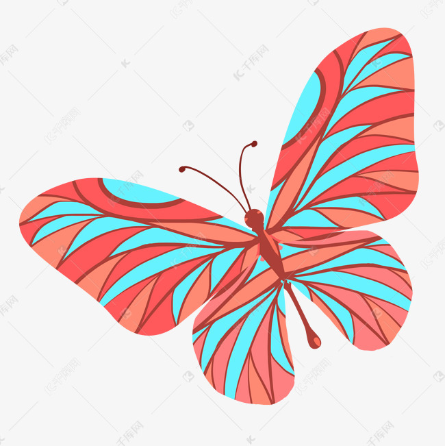 昆虫花纹蝴蝶素材图片免费下载-千库网