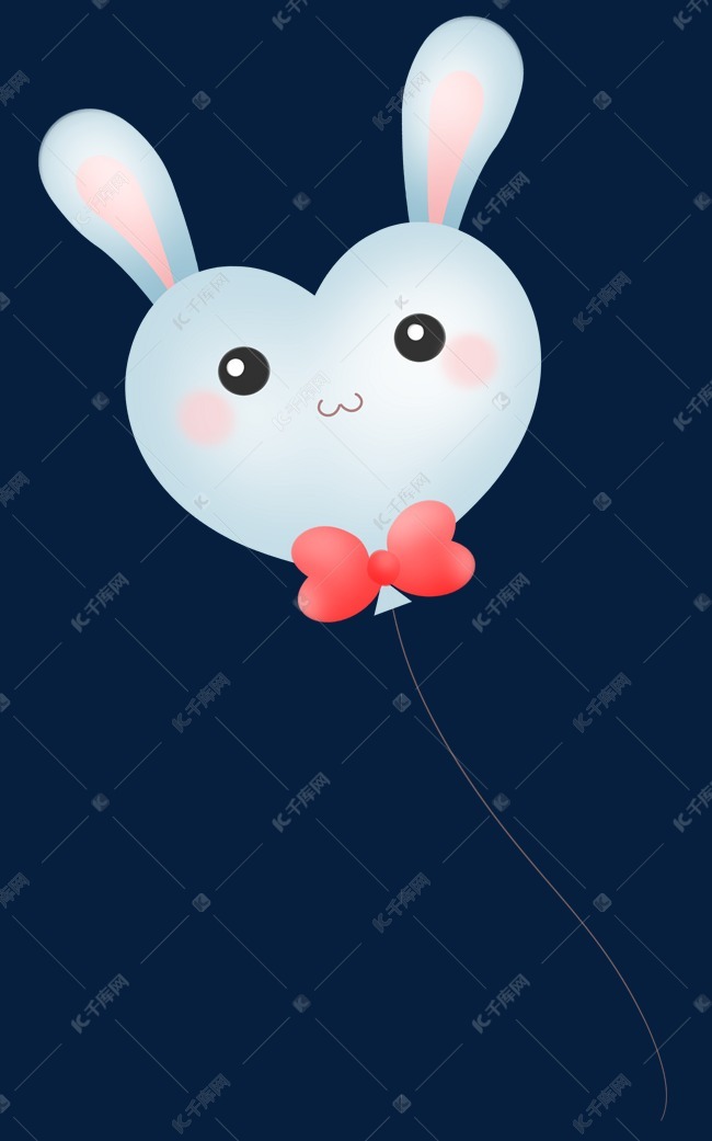 兔子气球装饰素材图片免费下载-千库网