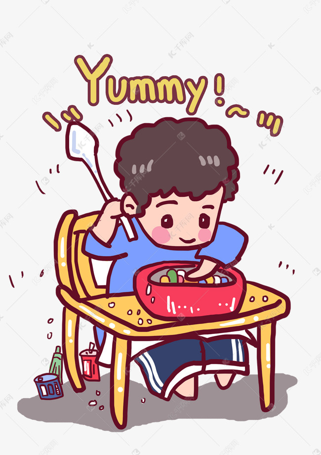 六一儿童节童欢乐时光吃饭素材图片免费下载-千库网