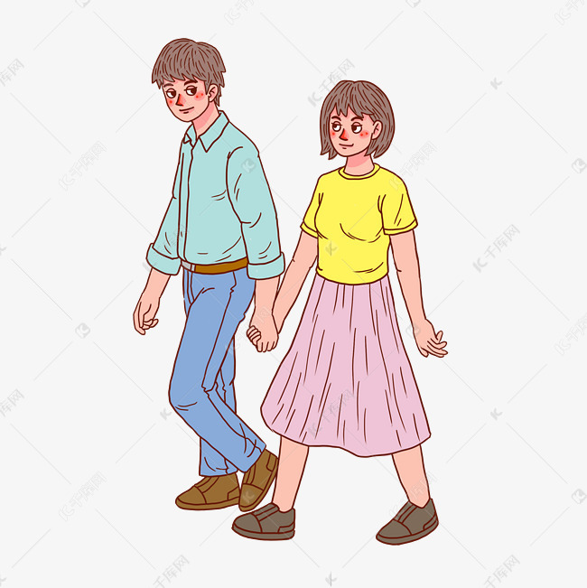 七夕情人节情侣谈恋爱素材图片免费下载-千库网