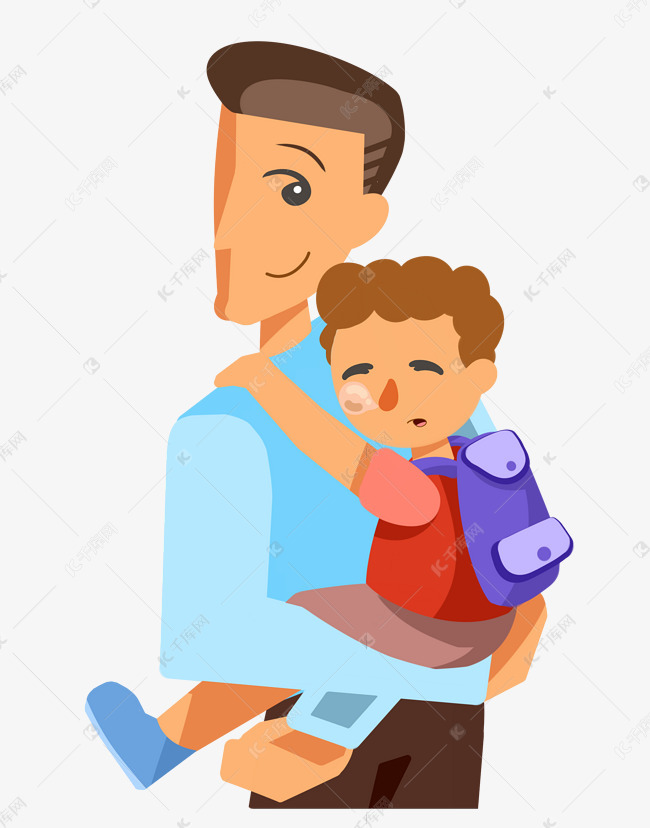 爸爸背孩子素材图片免费下载-千库网