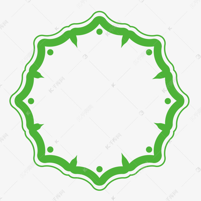 绿色花边边框素材图片免费下载-千库网