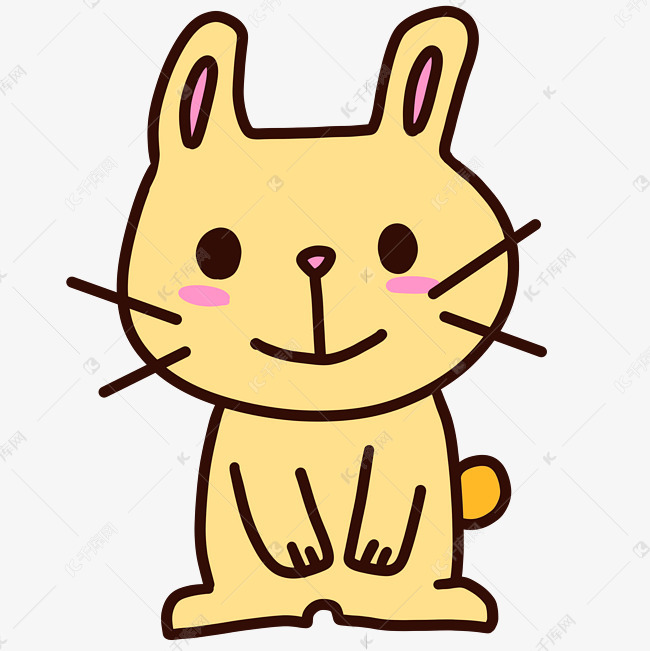 可爱黄色兔子素材图片免费下载-千库网