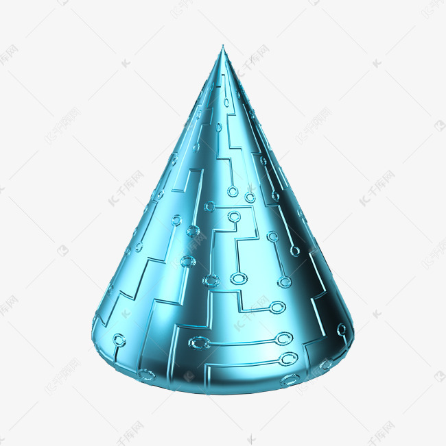 科技感立体圆锥素材图片免费下载-千库网
