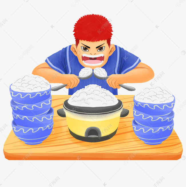 大胃王暴饮暴食素材图片免费下载-千库网